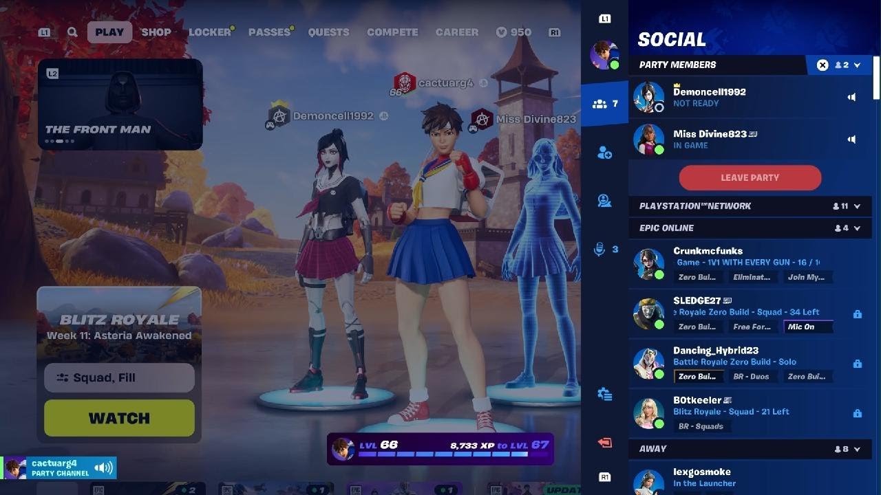 Fortnite Blitz : Sakura Plowing through Enemies with the Minigun - YouTube