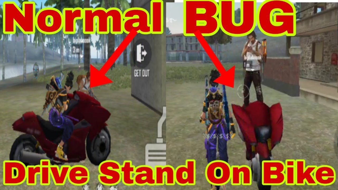 Free fire new bug. How to drive bike with stand on sit. Free fire bike ...