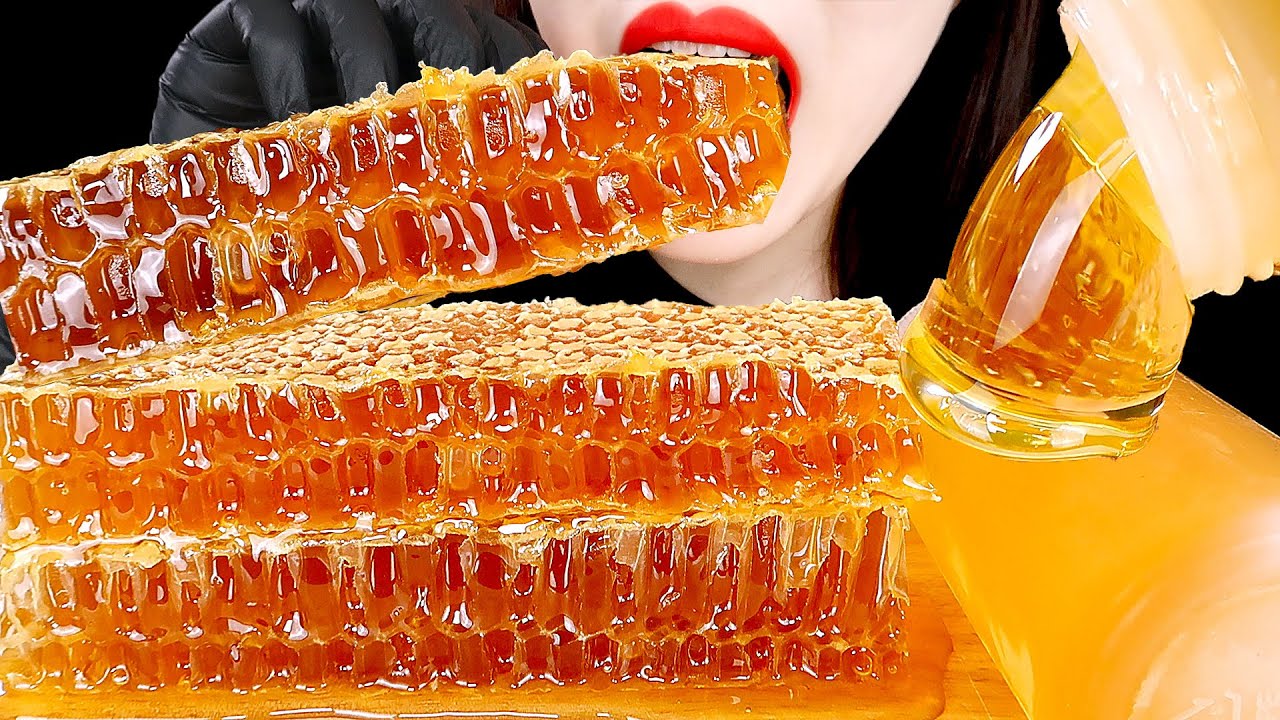 Asmr Raw Honeycomb Compilation 벌집꿀 먹방 모음 Mukbang Eating Sounds 咀嚼音
