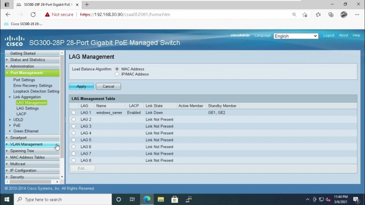 Port Aggregation Configuration demo - YouTube