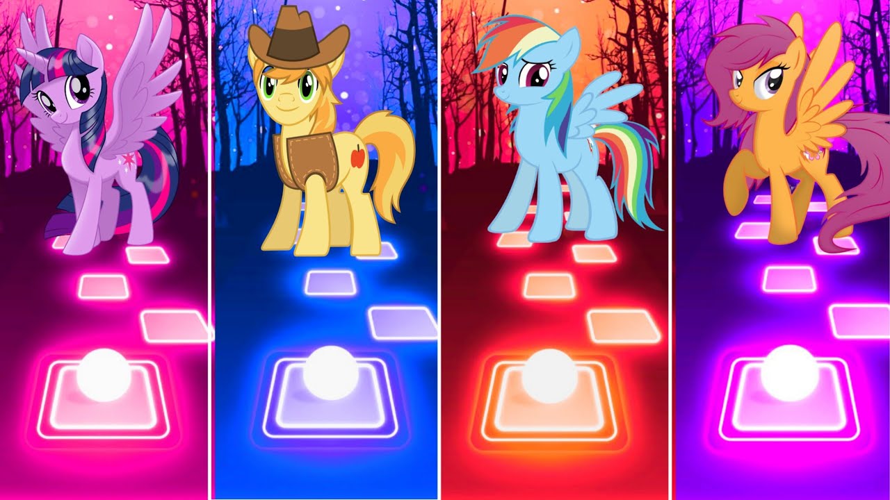 My Little pony in Tiles Hop Games vs Twilight Sparkle vs Braeburn vs ...