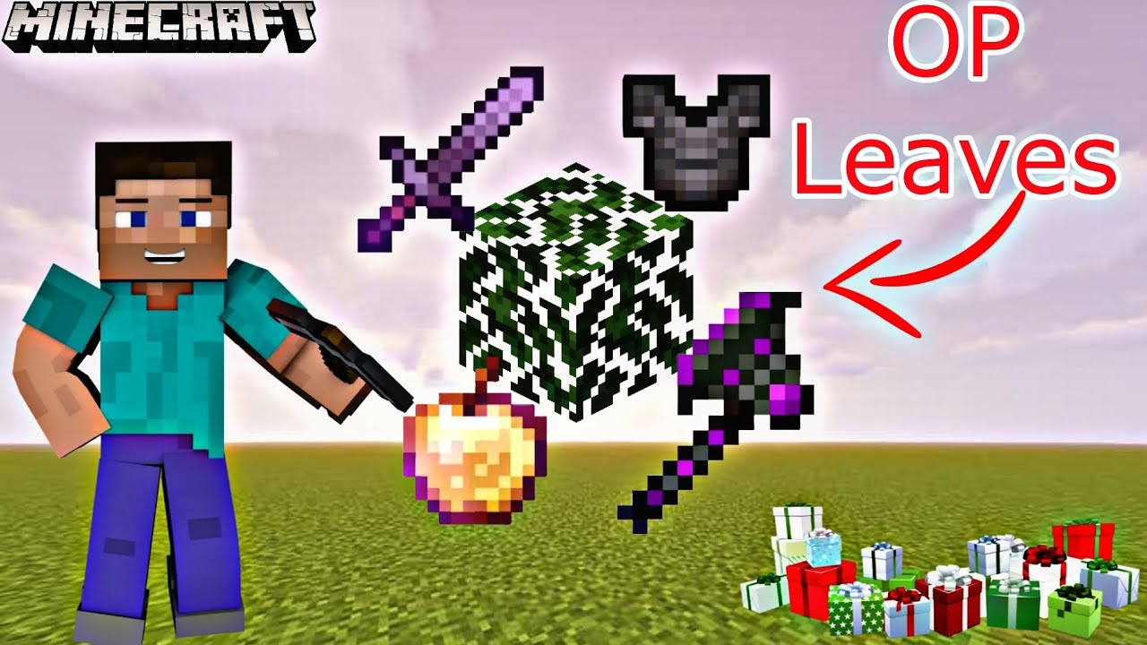Minecraft But Every Leaves drop super item - YouTube