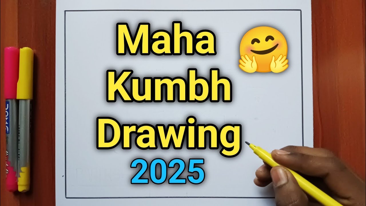 Maha Kumbh Mela Drawing 2025 / Maha Kumbh Drawing Easy / Prayagraj Maha ...