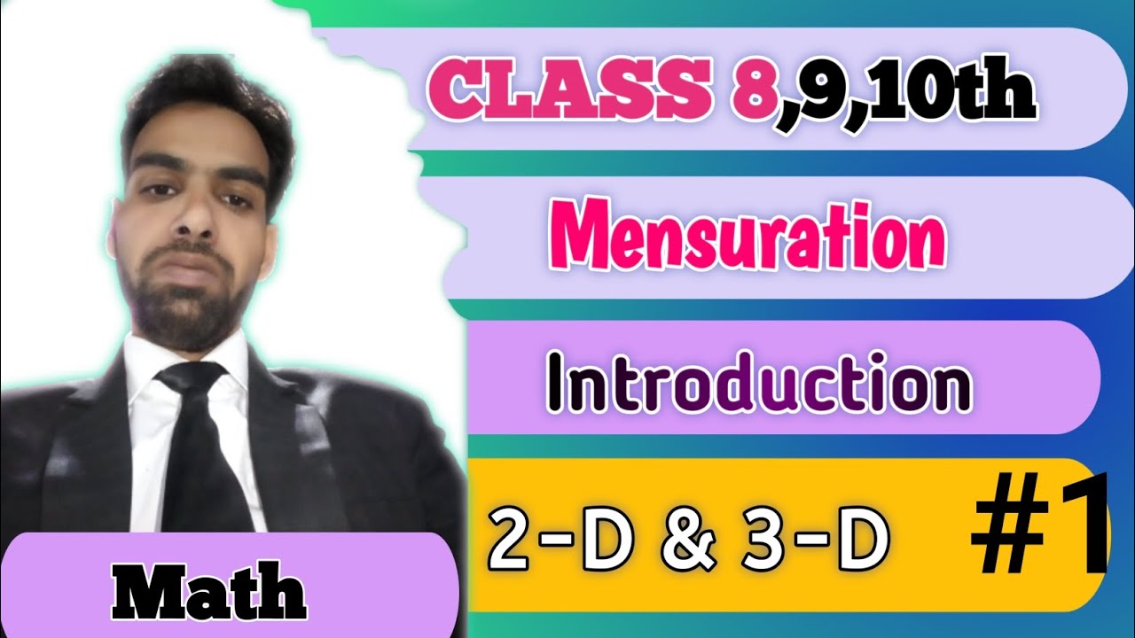 Mensuration class 8th class 10th/ mensuration 2d and 3d / math imp ...