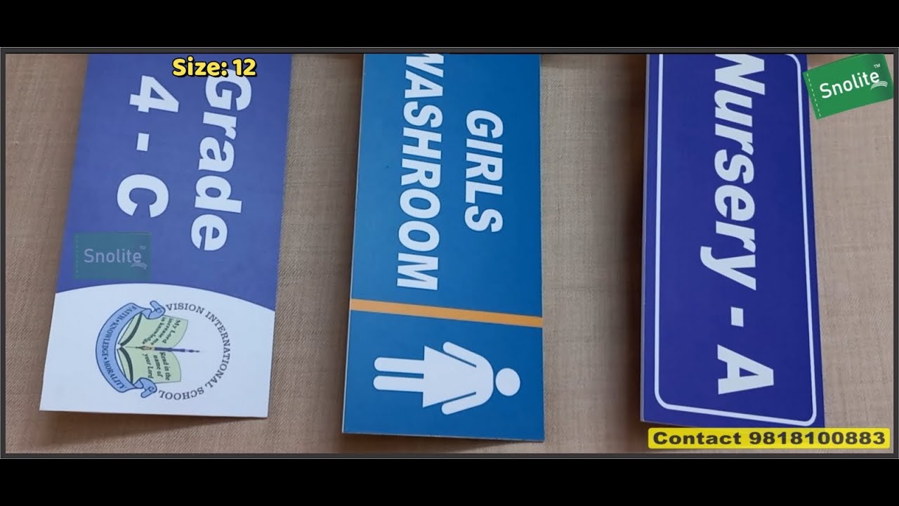 Acrylic Classroom Name Plates Acrylic Classroom sign board signages ...