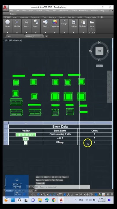 Count blocks with a legend in AutoCAD 2023 - YouTube