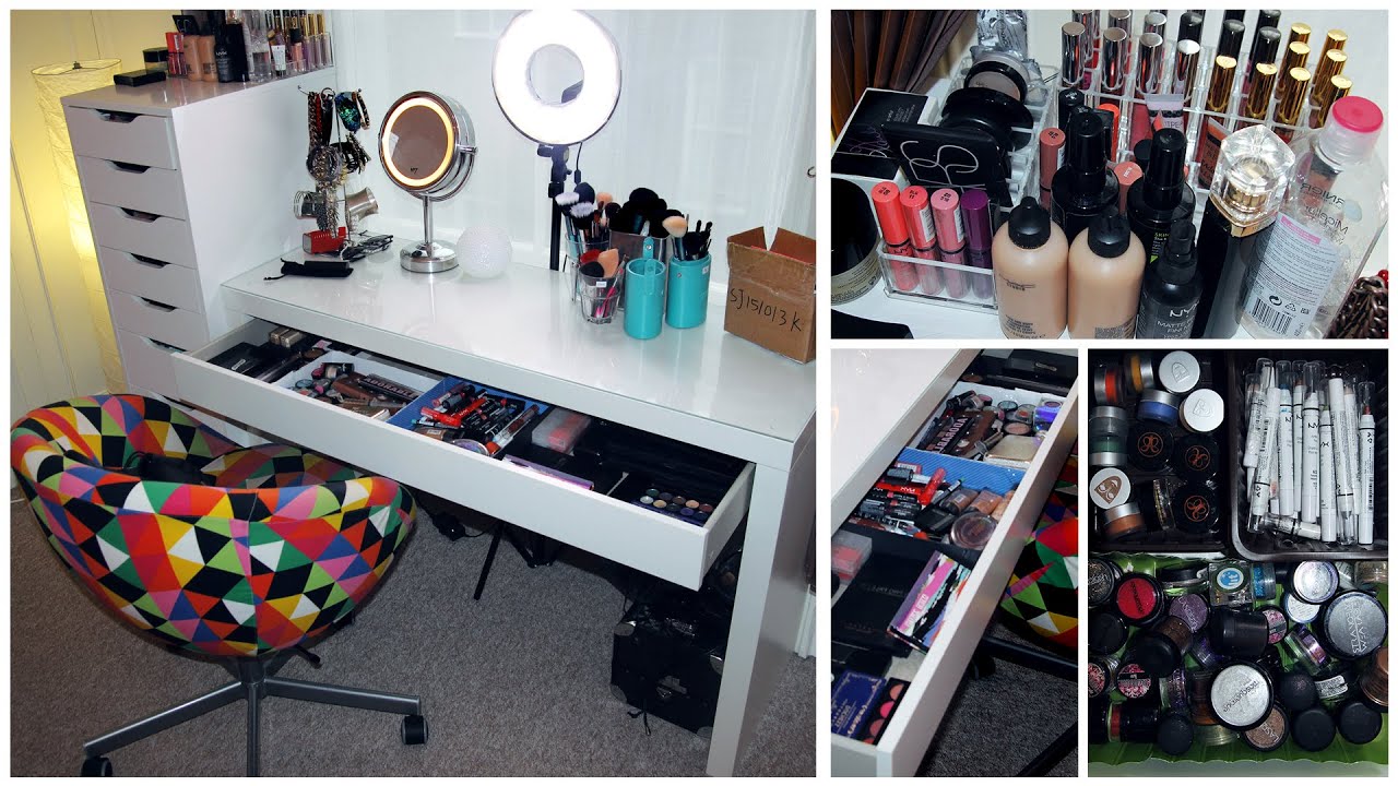 Makeup Collection Storage And Organization Filming Setup Area Youtube