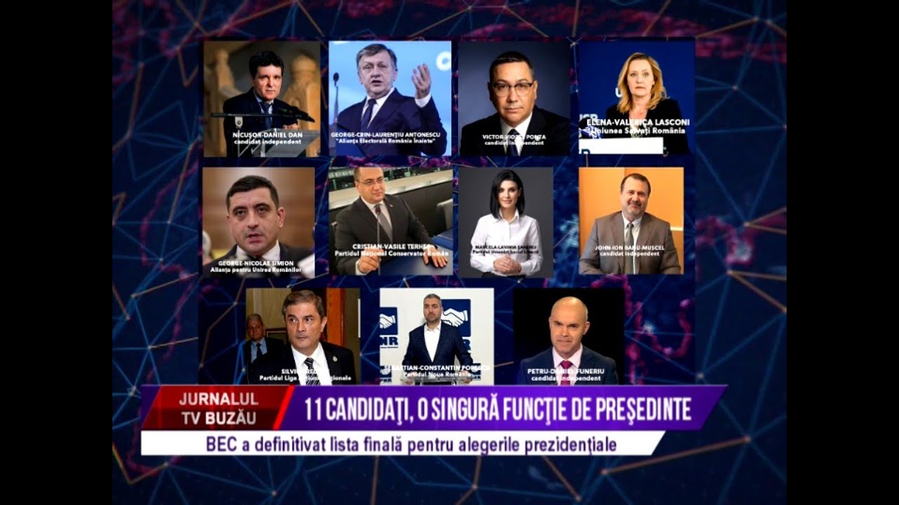 11 candidati, o singura functie de presedinte - YouTube