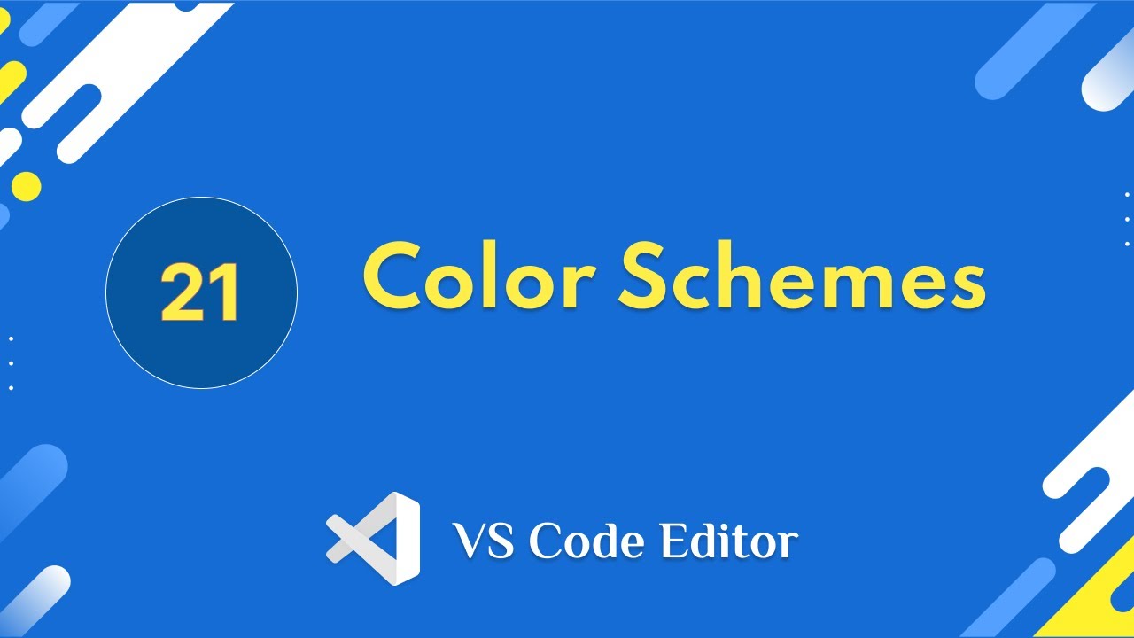 21. Color Schemes | VS Code Editor - YouTube