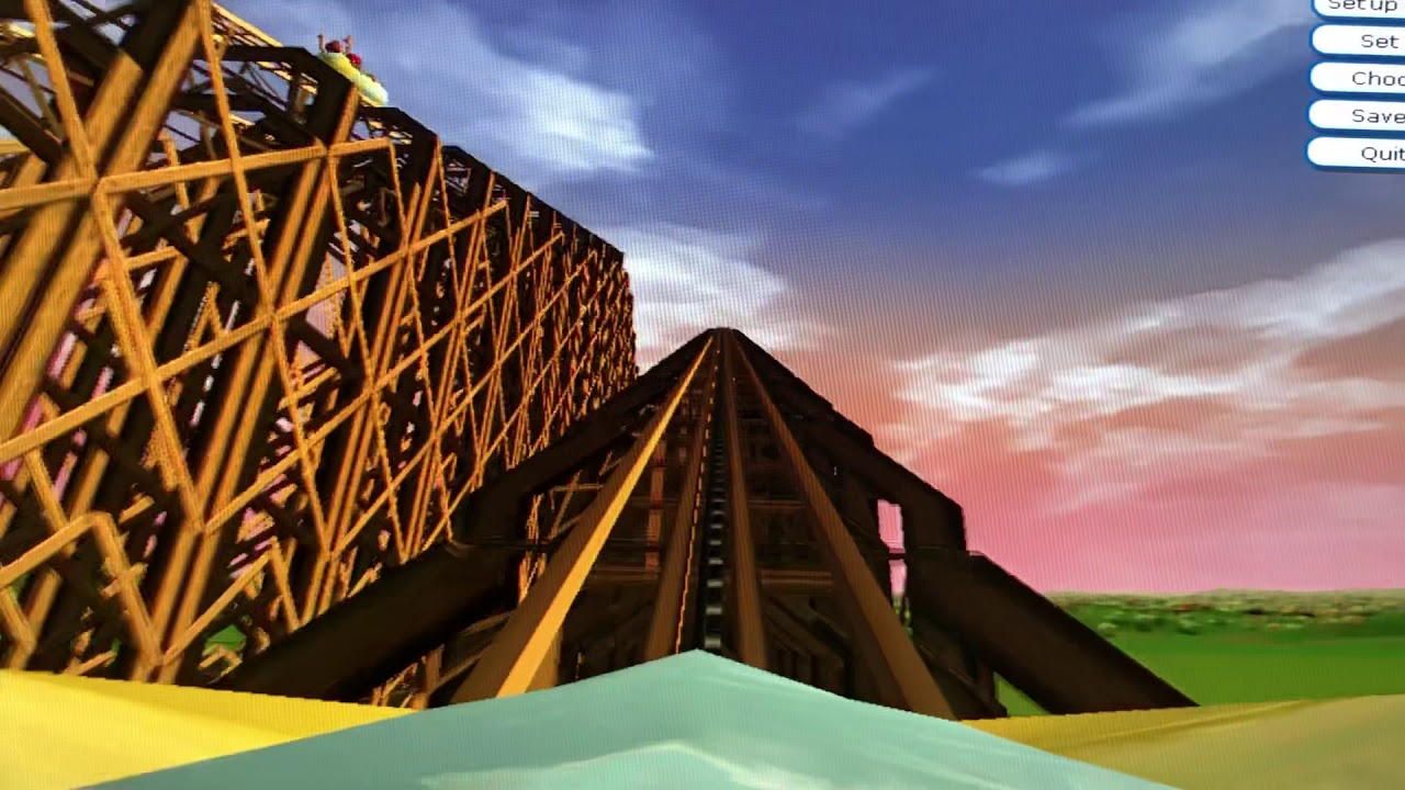 RCT3 Wooden Wild Mouse 111 POV Park War 6 - YouTube