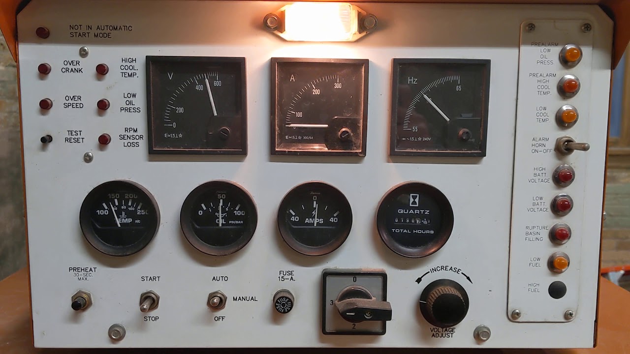 Generator running - YouTube