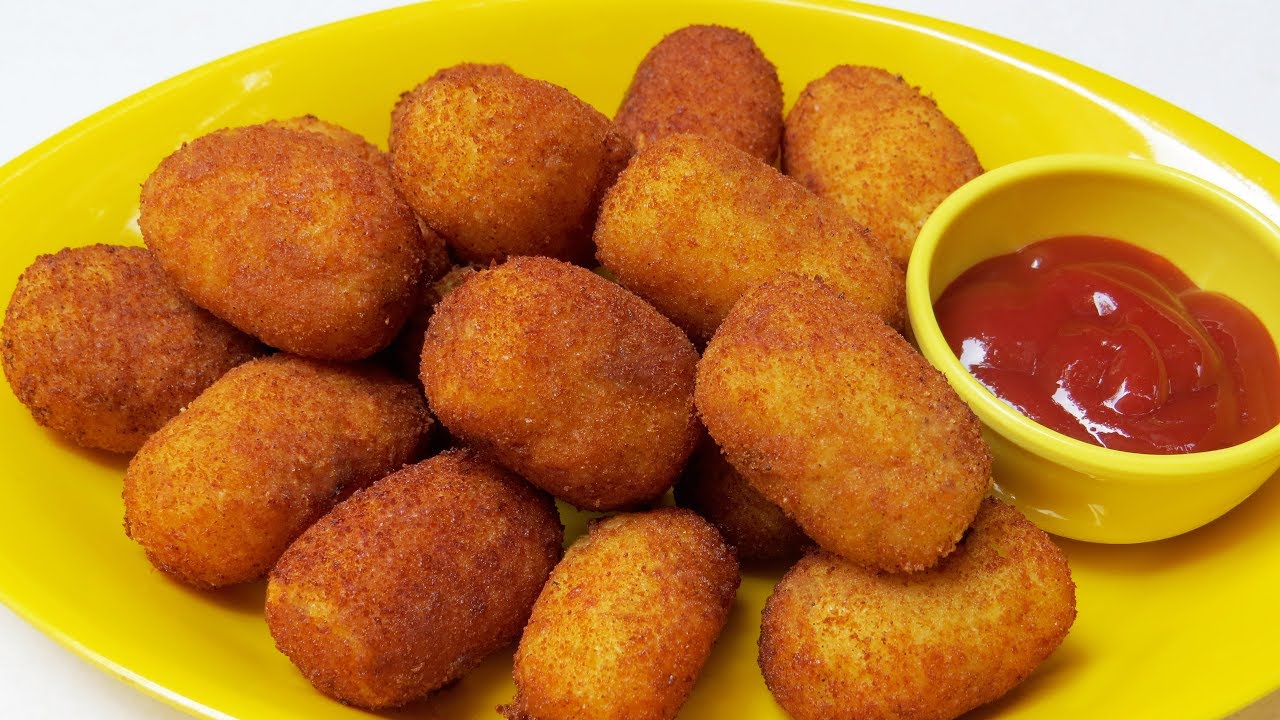 Cheesy Potato Nuggets Recipe | Easy Party Starter Recipe | Teatime ...