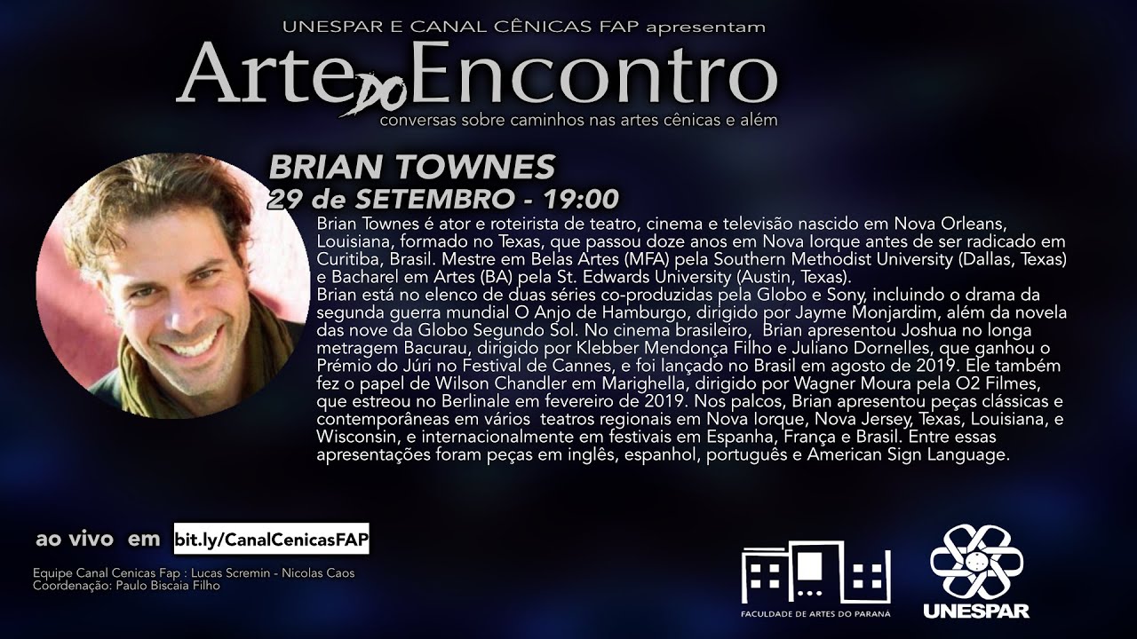 ARTE DO ENCONTRO recebe BRIAN TOWNES - YouTube
