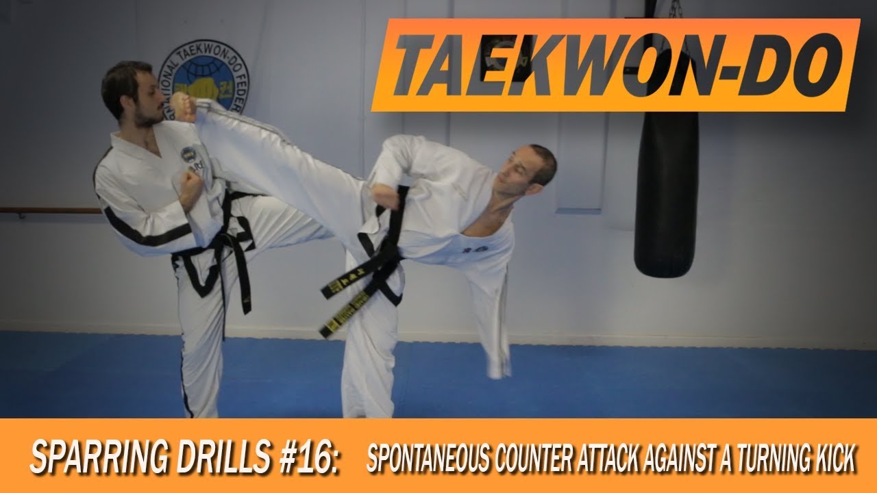Sparring Drills #16: Spontaneous counter attack against a Turning Kick - YouTube