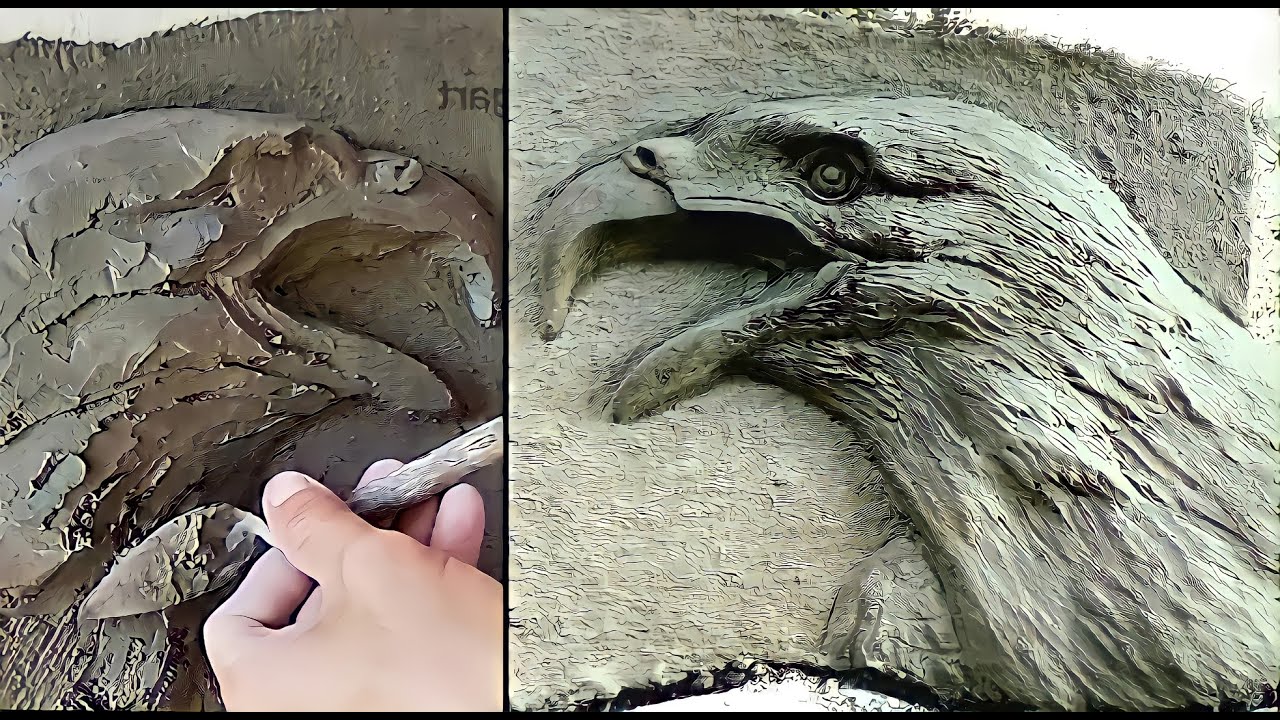 DIY eagle head detail / cement / amazing - YouTube