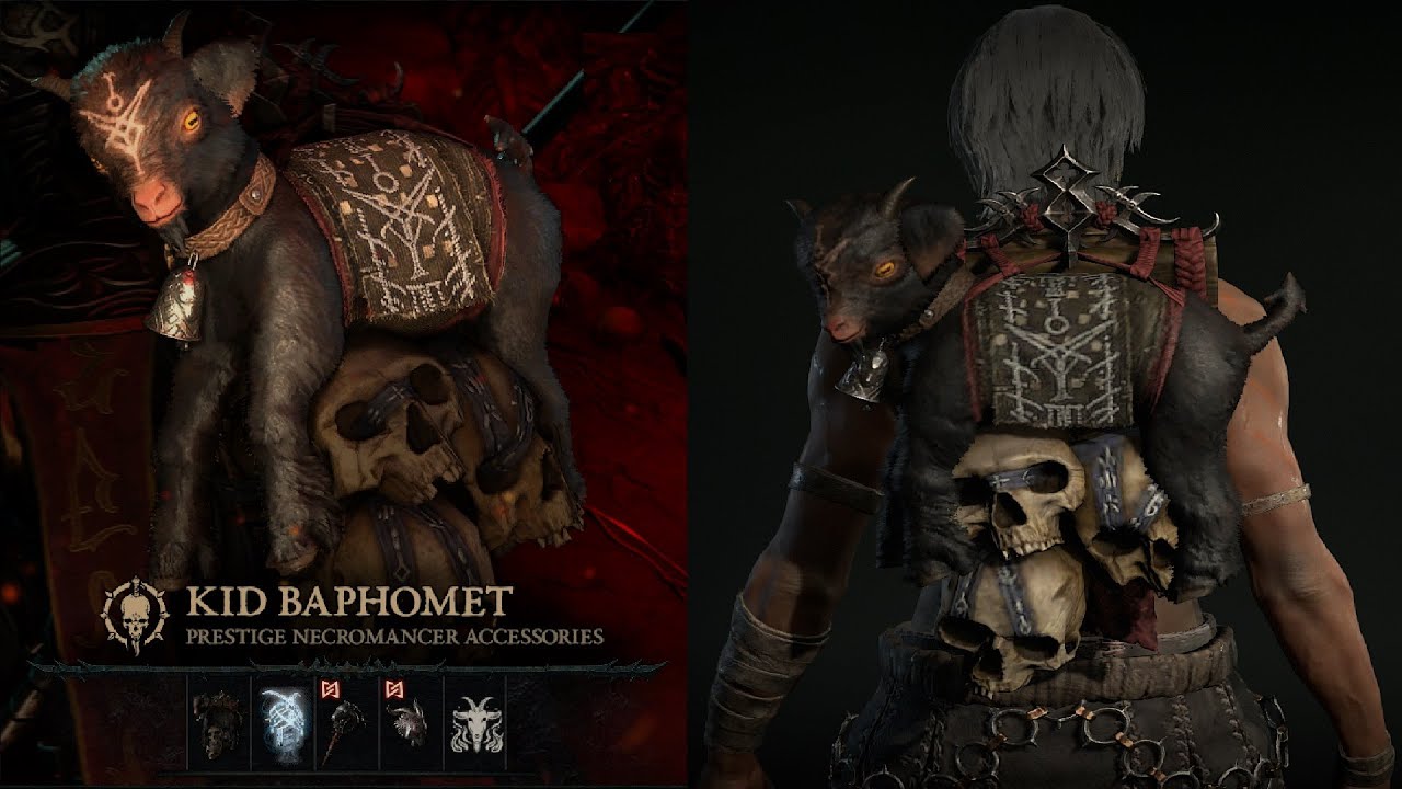 Kid Baphomet Necromancer Accessories! | Diablo 4 Cosmetic Showcase ...
