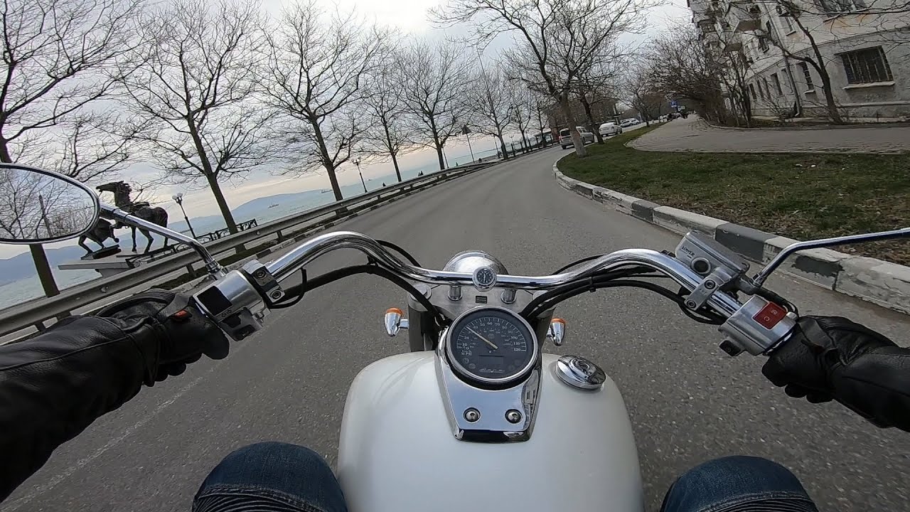 Riding a motorcycle Honda Shadow Aero 750 #29 || Day riding (No music ...