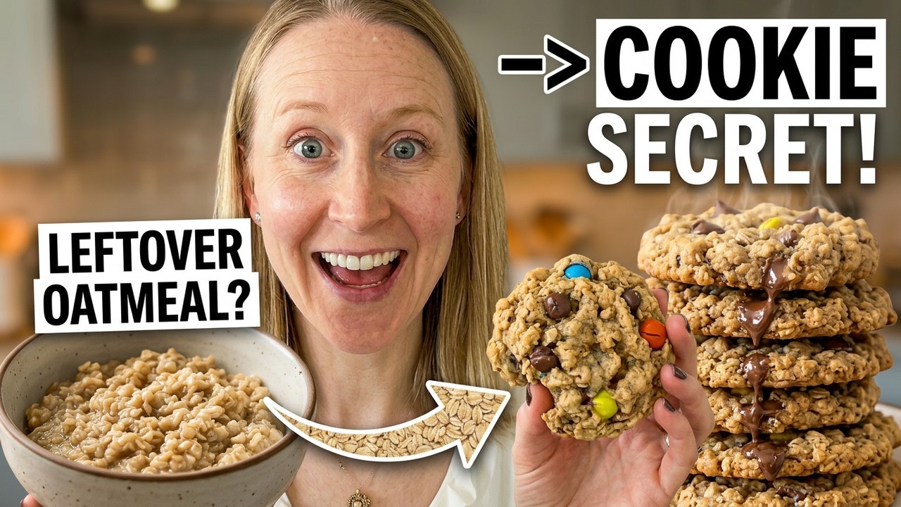 Leftover Oatmeal Cookies (Make these with leftover oatmeal!) - YouTube