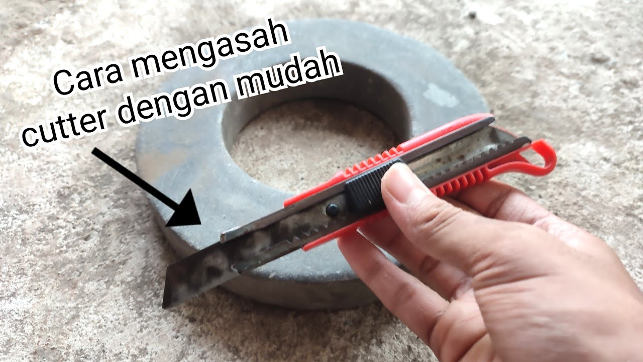 Cara mengasah cutter dengan mudah, pasti tajam - YouTube