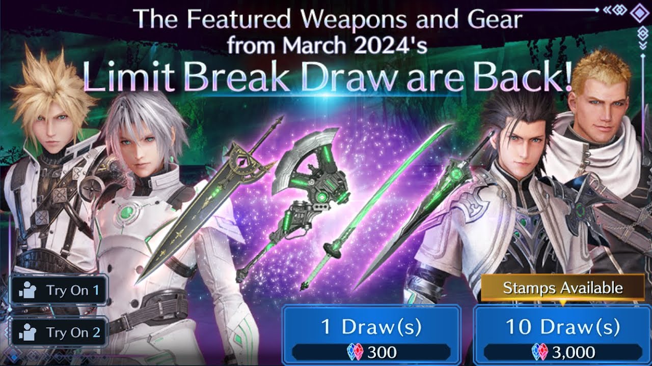 Final Fantasy 7 Ever Crisis: Cloud, Sephiroth, Zack And Glenn Rerun ...