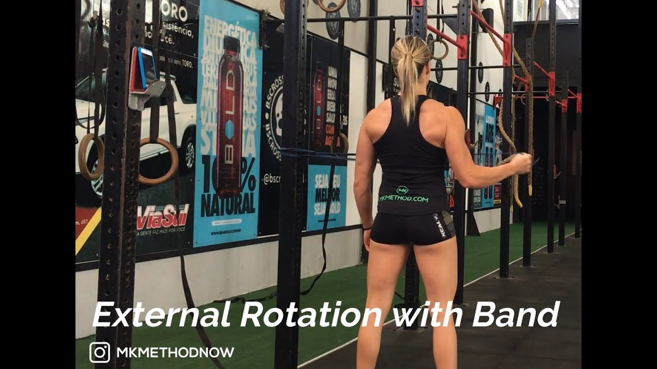 External Rotation with Band - YouTube