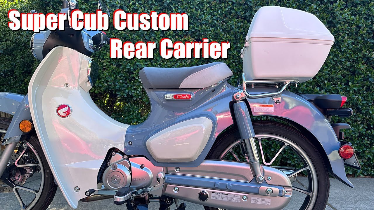 2023 Honda Super Cub 125 Rear Box Case install - custom - YouTube
