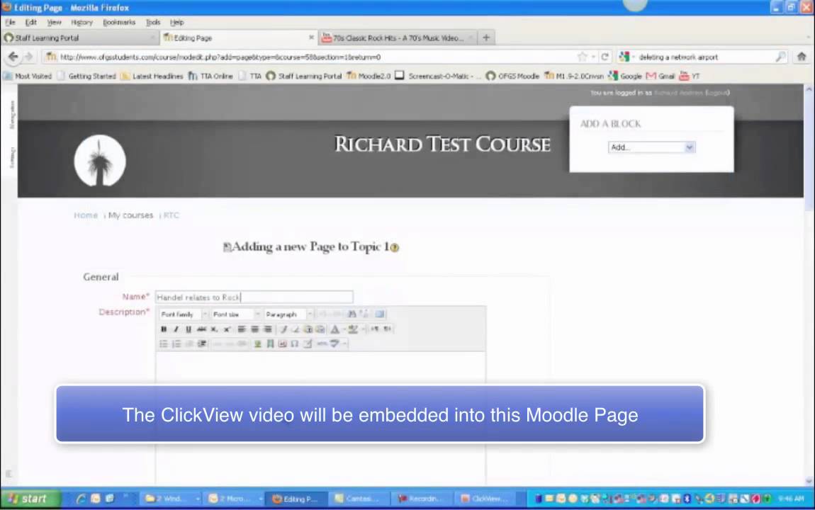 How to embed a ClickView video into Moodle - YouTube