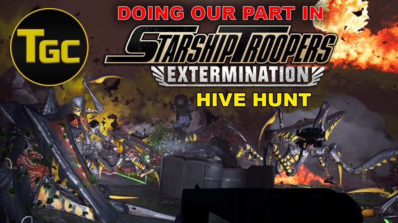 Doing Our Part in Starship Troopers: Extermination - Hive Hunt | Three Guys Coop - YouTube