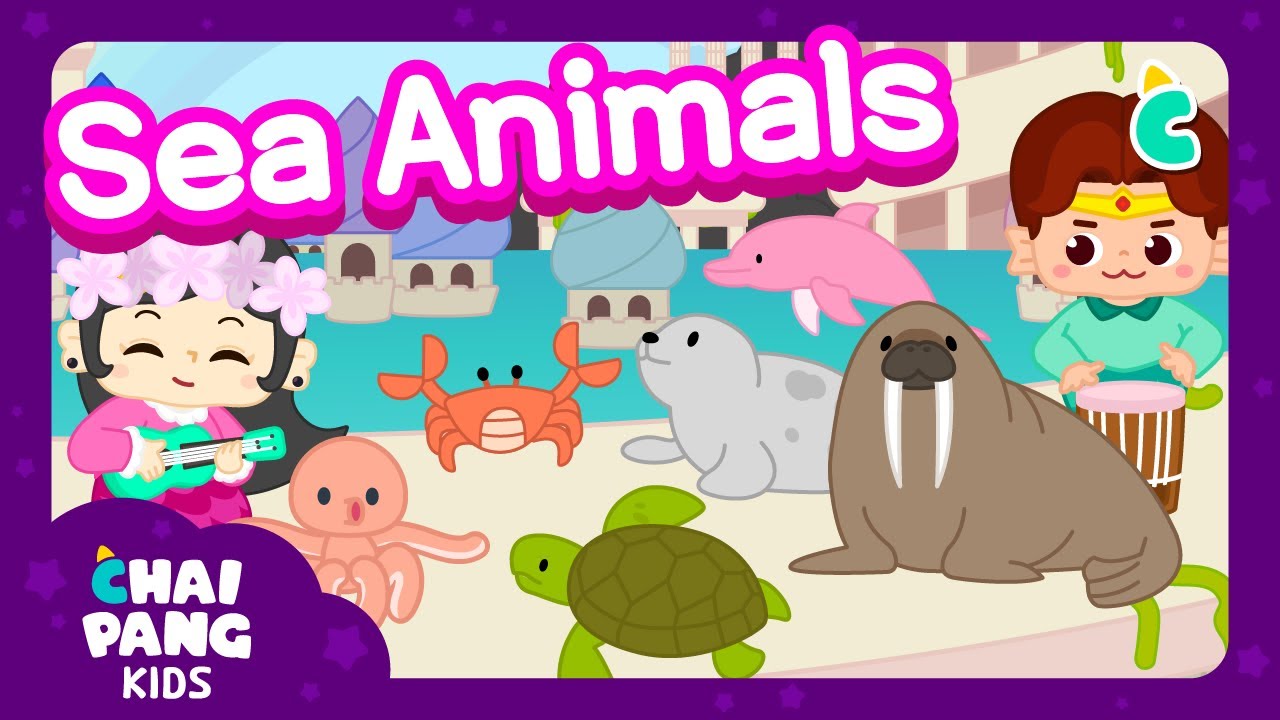 [Sea Animal Song🐳|English for Children] Sea animals🦈|shark, dolphin ...
