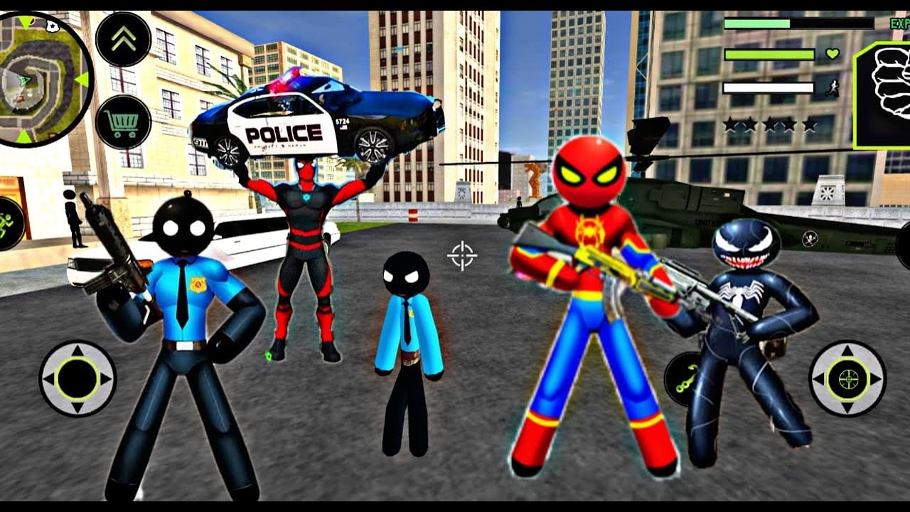 Amazing Spider-Man Stickman Rope Hero Game - Süper kahraman çöp adam ...