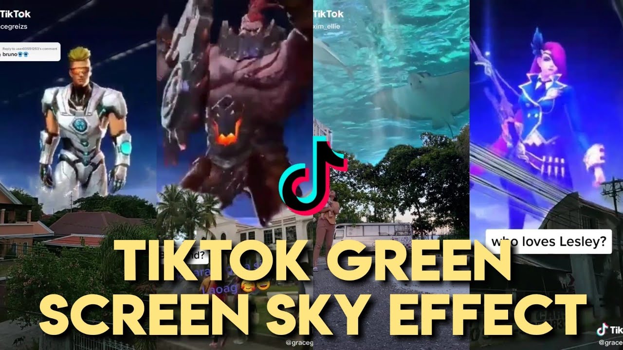 TIKTOK GREEN SCREEN SKY EFFECT • HOW TO USE TIKTOK GREEN SCREEN SKY ...