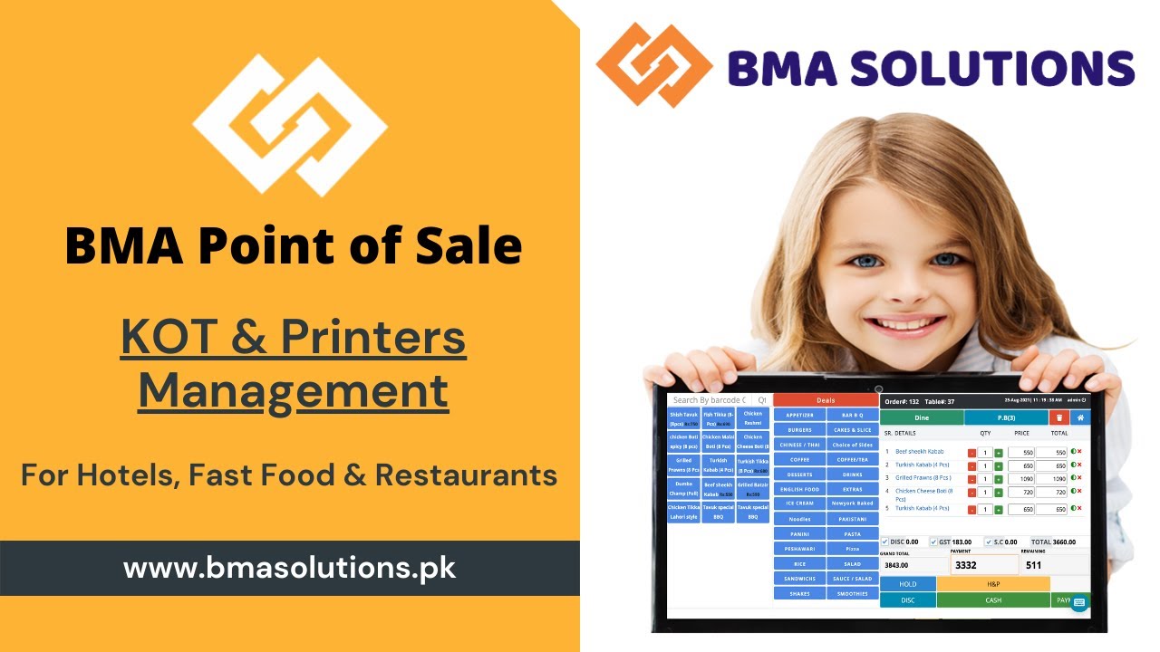 Point of Sale Software | KOT & Printers Management in BMA POS - YouTube