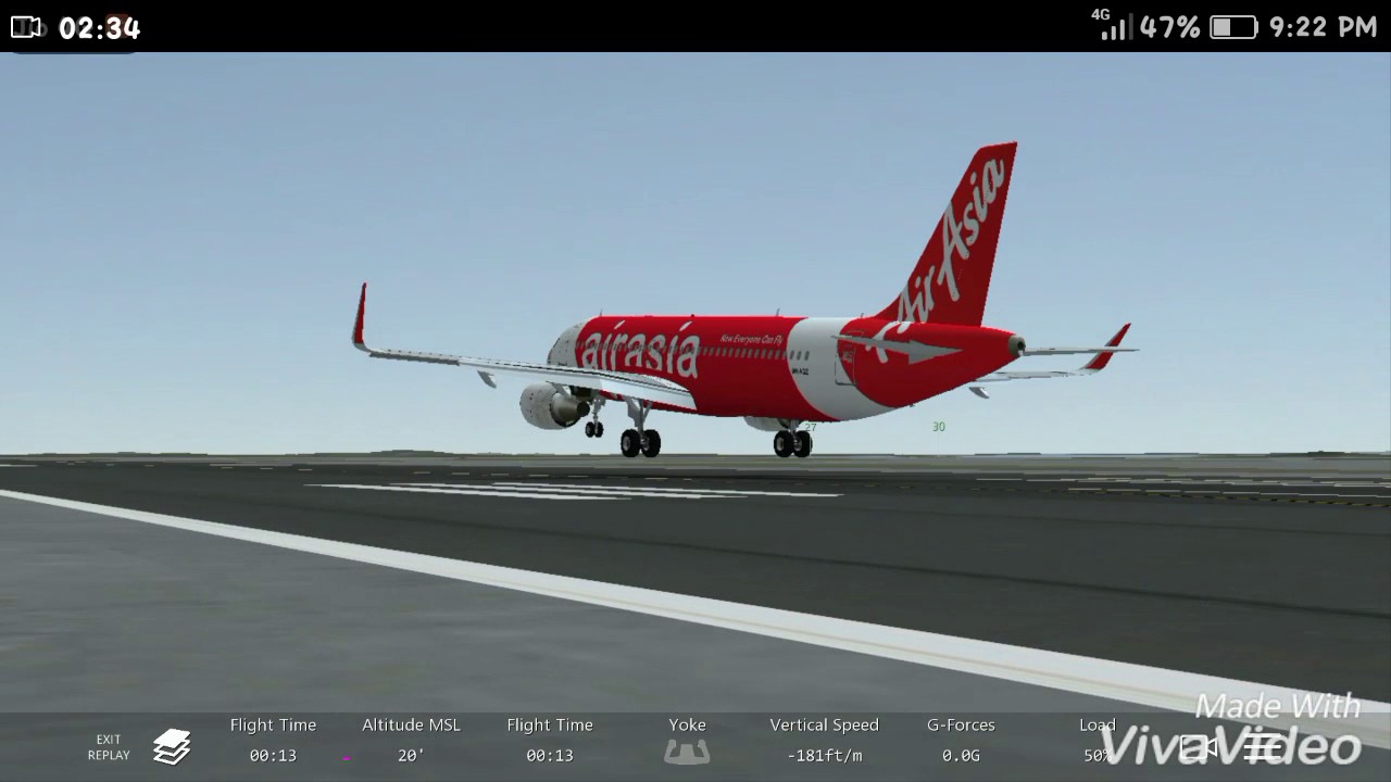 Infinite Flight - Air Asia Airbus A320 landing - YouTube