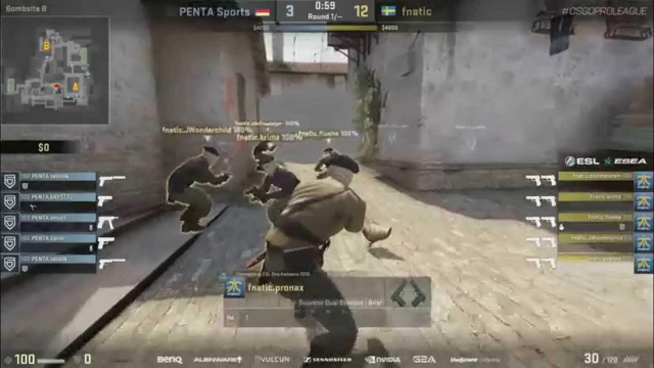 The Epic Secret Full Double Beretta Strategy - fnatic vs Penta on inferno - ESL ESEA EU Pro ...