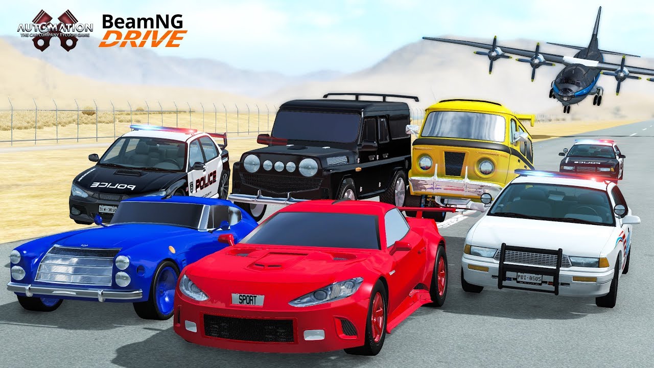 Beamng drive&Automation - Police Chase Crashes Short Movie - YouTube