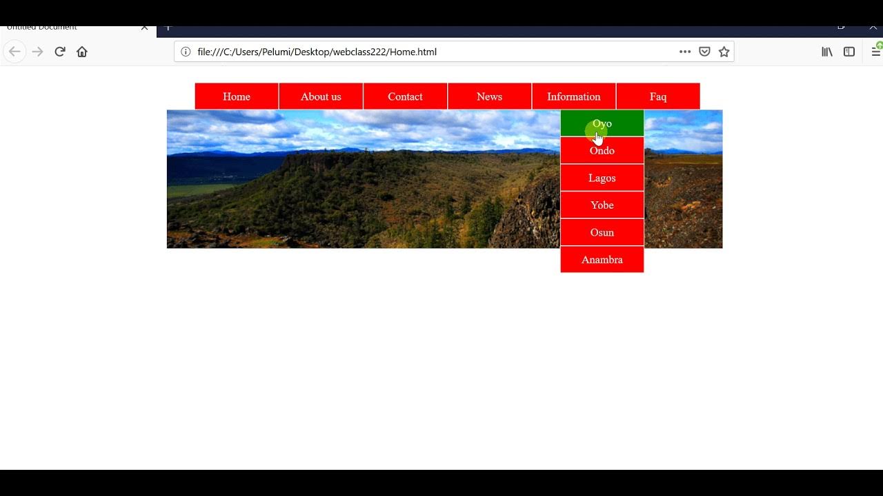 CSS and HTML and menu design - YouTube