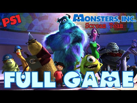 Monsters Inc Scream Team FULL GAME 100% Longplay (PS1)