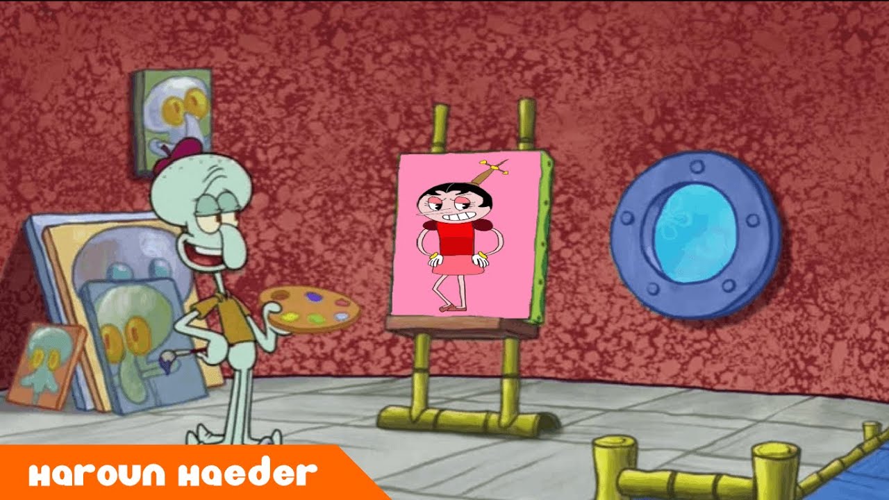 Squidward Messes up his Hilda Berg Painting due to SpongeBob - YouTube