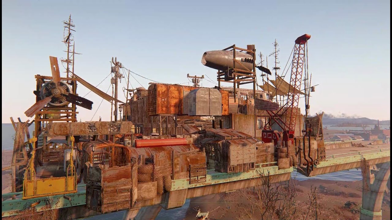 Fallout 4 - Finch Farm Settlement and custom RV tour - YouTube