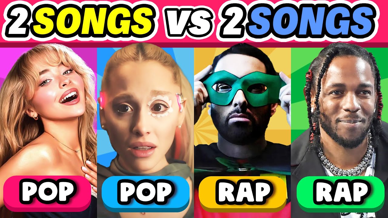 POP vs RAP: Save Two Drop Two Songs 🎤🔥 | Music Quiz - YouTube