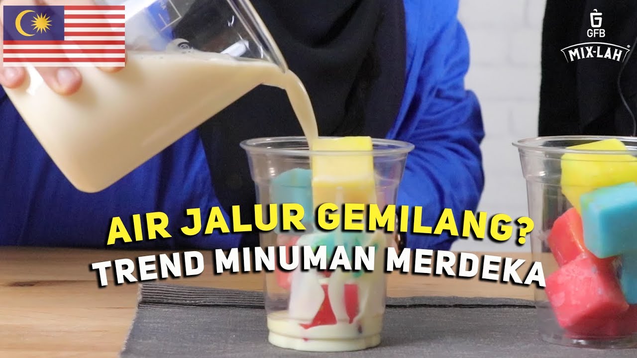 Resipi Air Jalur Gemilang Minuman Merdeka 65 | Rainbow Drinks Idea ...