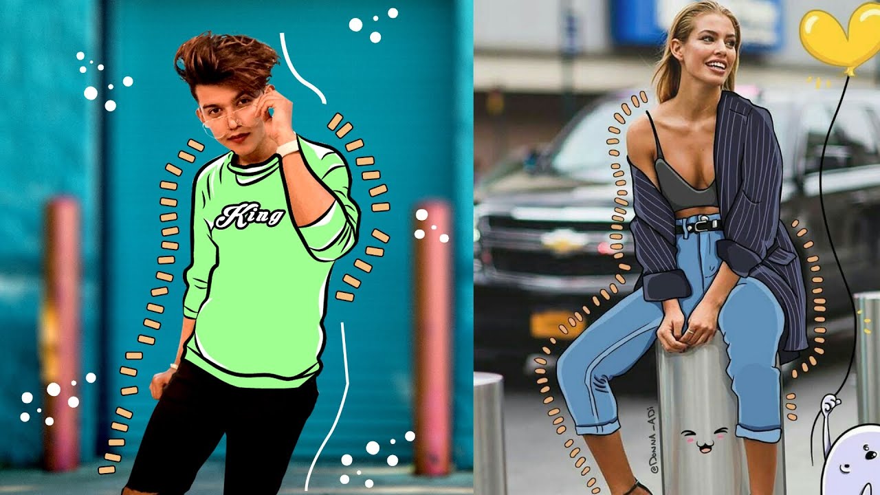 Picsart cartoon style editing || Vector art || PicsArt + infinity ...