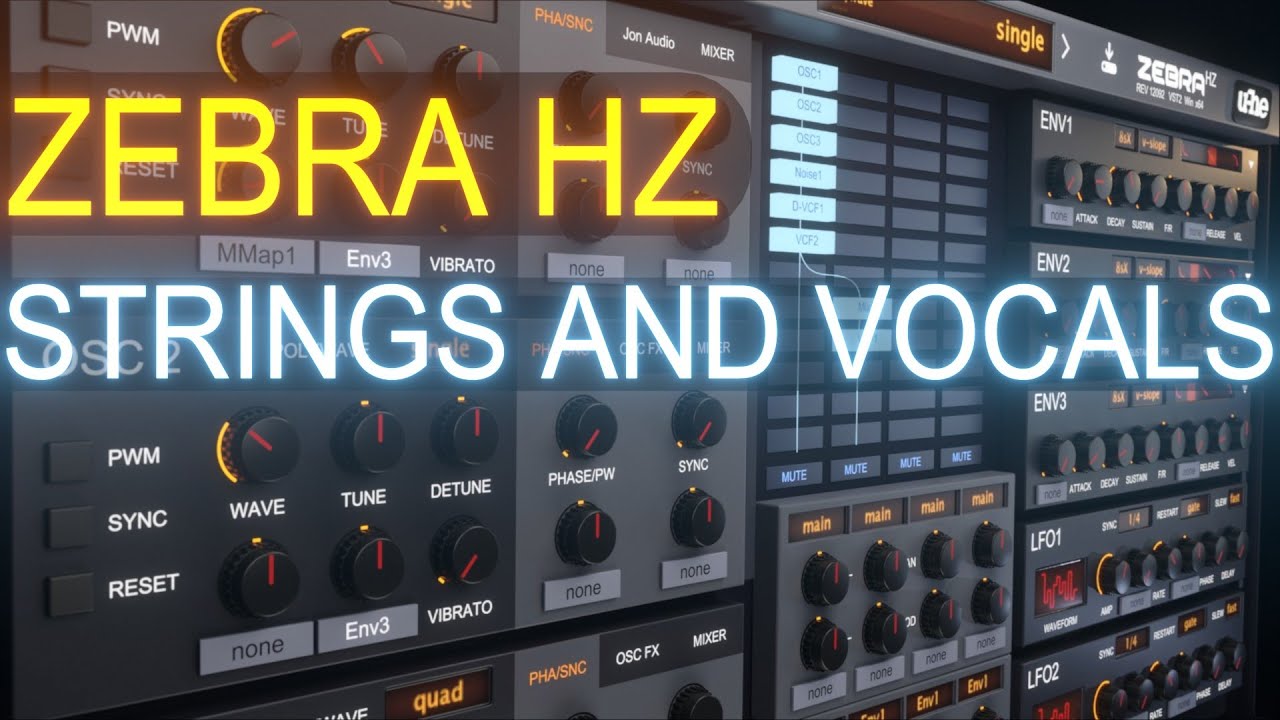 Strings and Vocal Pad in u-he Zebra HZ | Sound Design Tutorial - YouTube