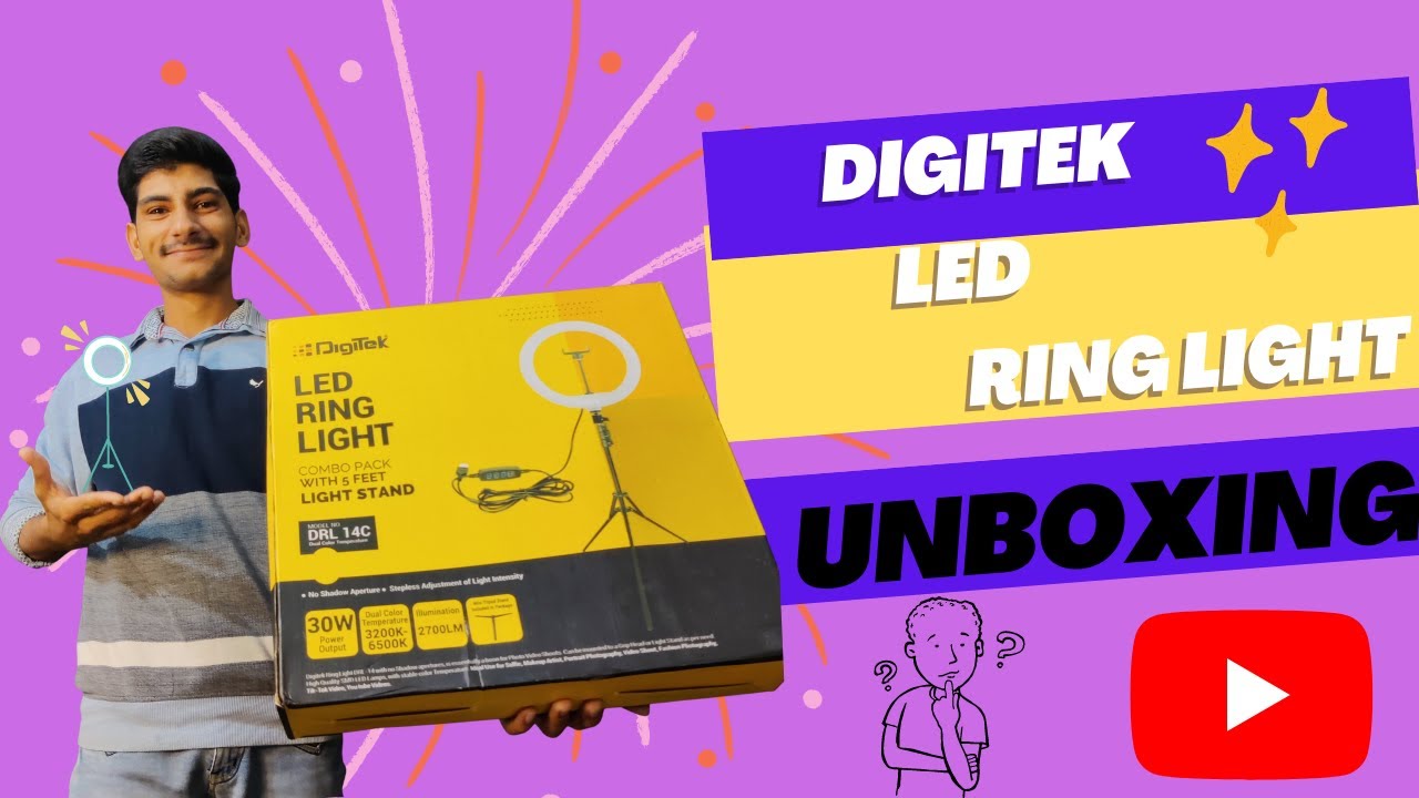 DIgITeK ring light with tripod | Unboxing & Review | - YouTube