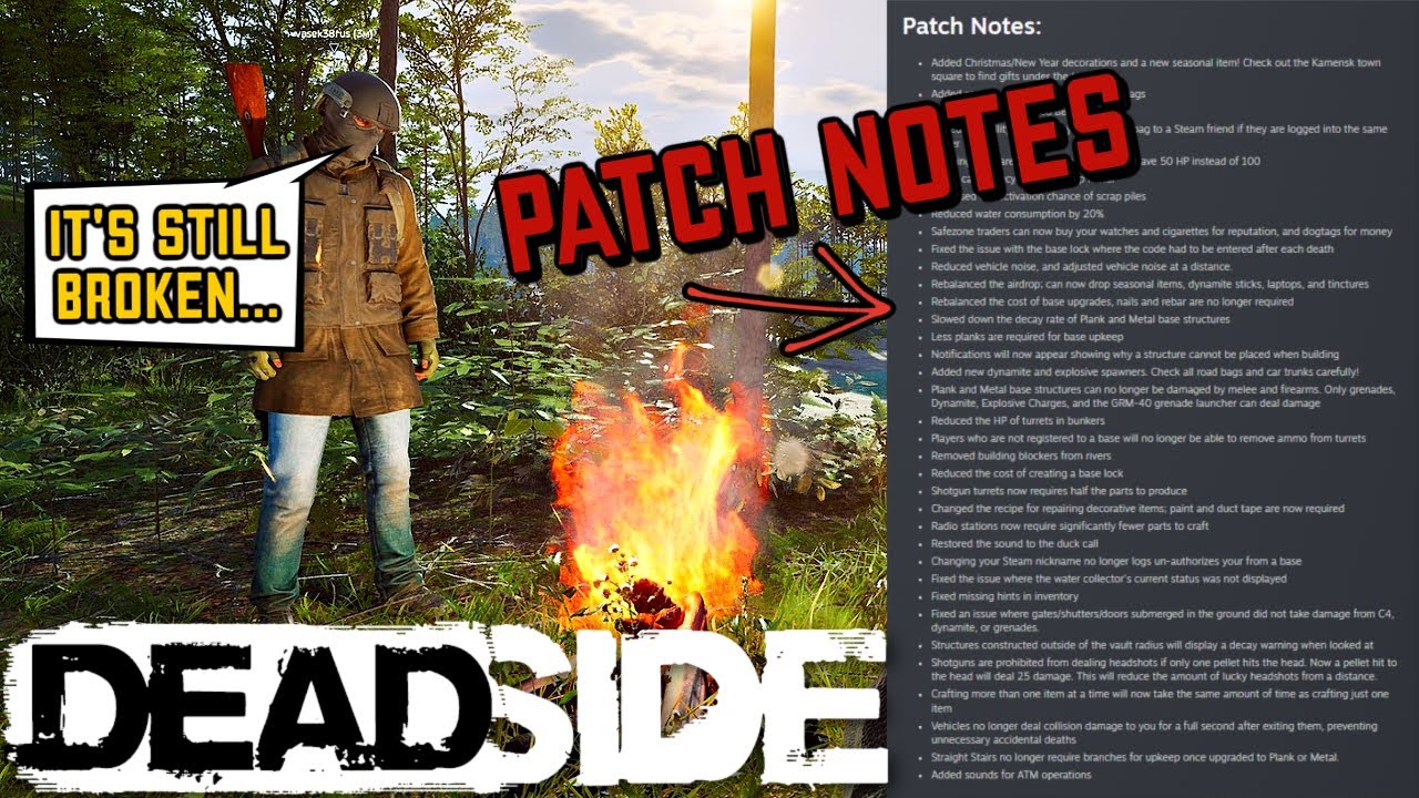 Deadside Patch Notes, This could be HUGE! - YouTube