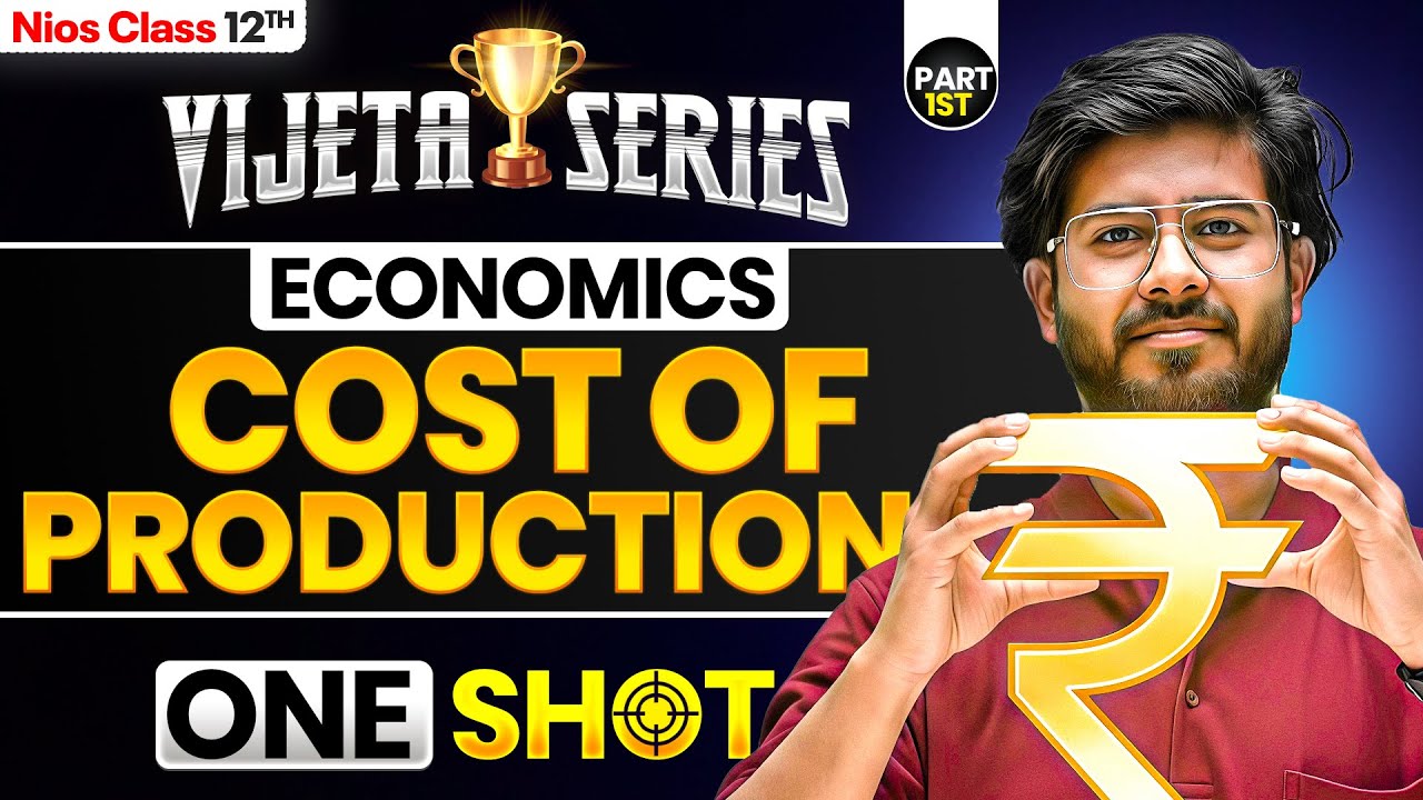 NIOS Class 12th Economics Chapter 18 | Cost of Production | Vijeta ...