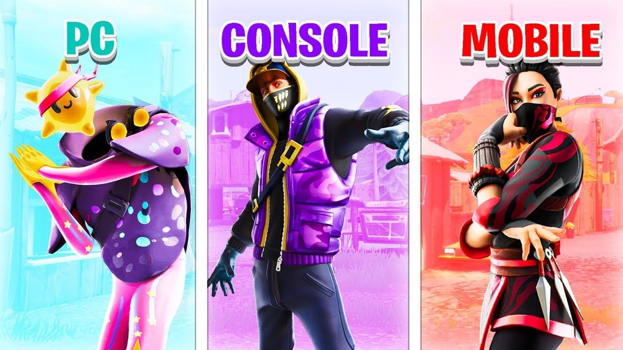 PC vs CONSOLE vs MOBILE CHALLENGE! Fortnite Challenge - YouTube