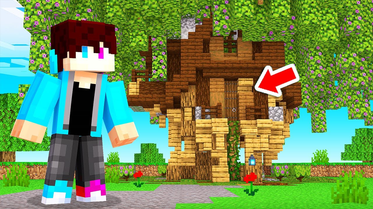 BOUW Je Eigen BOOMHUT CHALLENGE In MINECRAFT! - YouTube