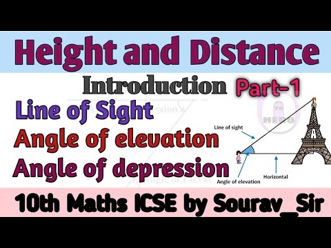Height and Distance| Line of Sight |Angle of elevation|Angle of ...