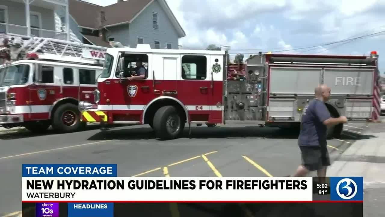 New hydration guidelines for firefighters in Waterbury - YouTube